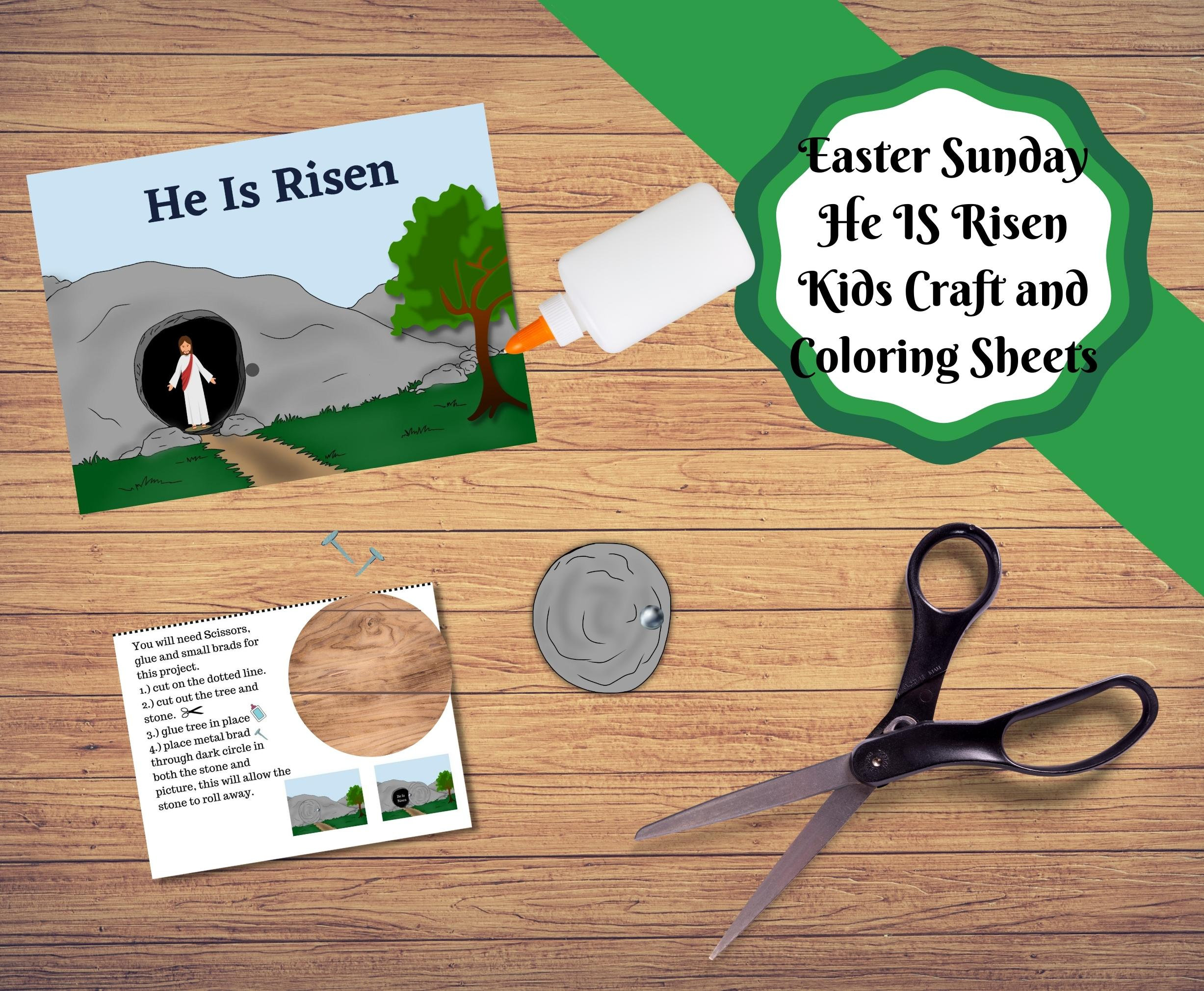 Easter Sunday Printable, Lamb of God, He is Risen Kids Craft/activity ...