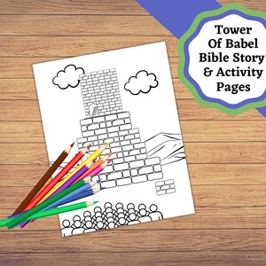 Printable Tower of Babel Crafts, Story, and Coloring Pages. Tower of ...