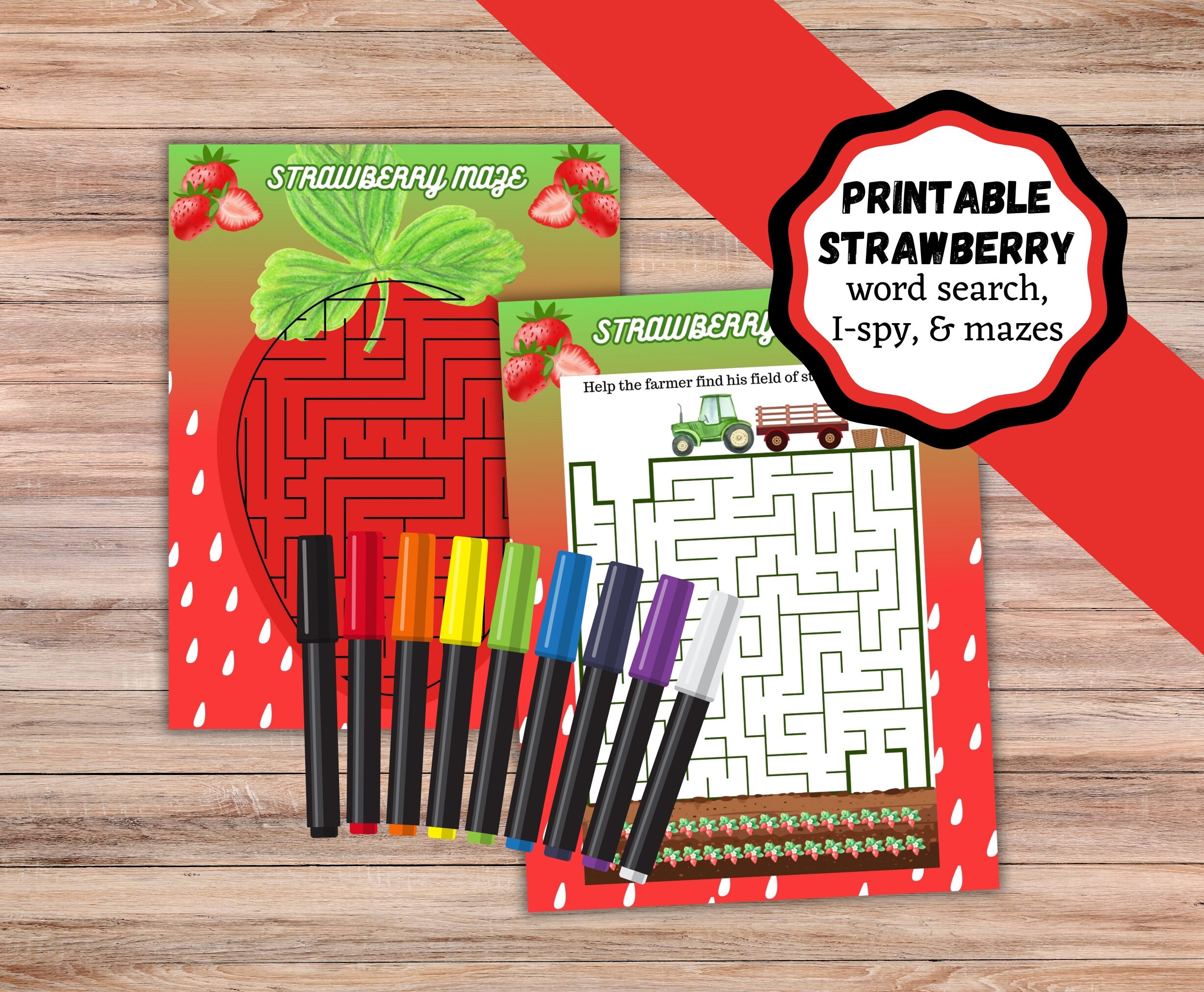 Printable Strawberry Themed Activity Pages. Strawberry Word Search ...