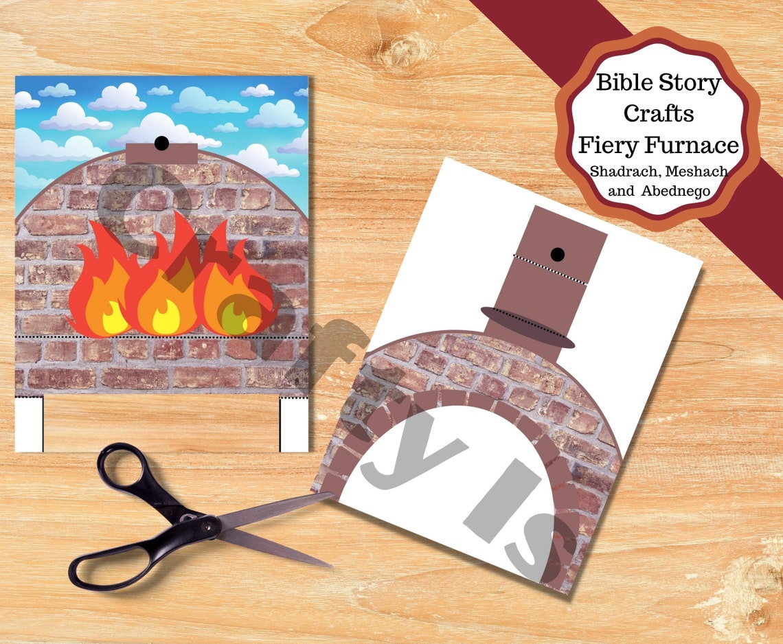 Book of Daniel Printable , Fiery Furnace Craft, Shadrach, Meshach, and ...