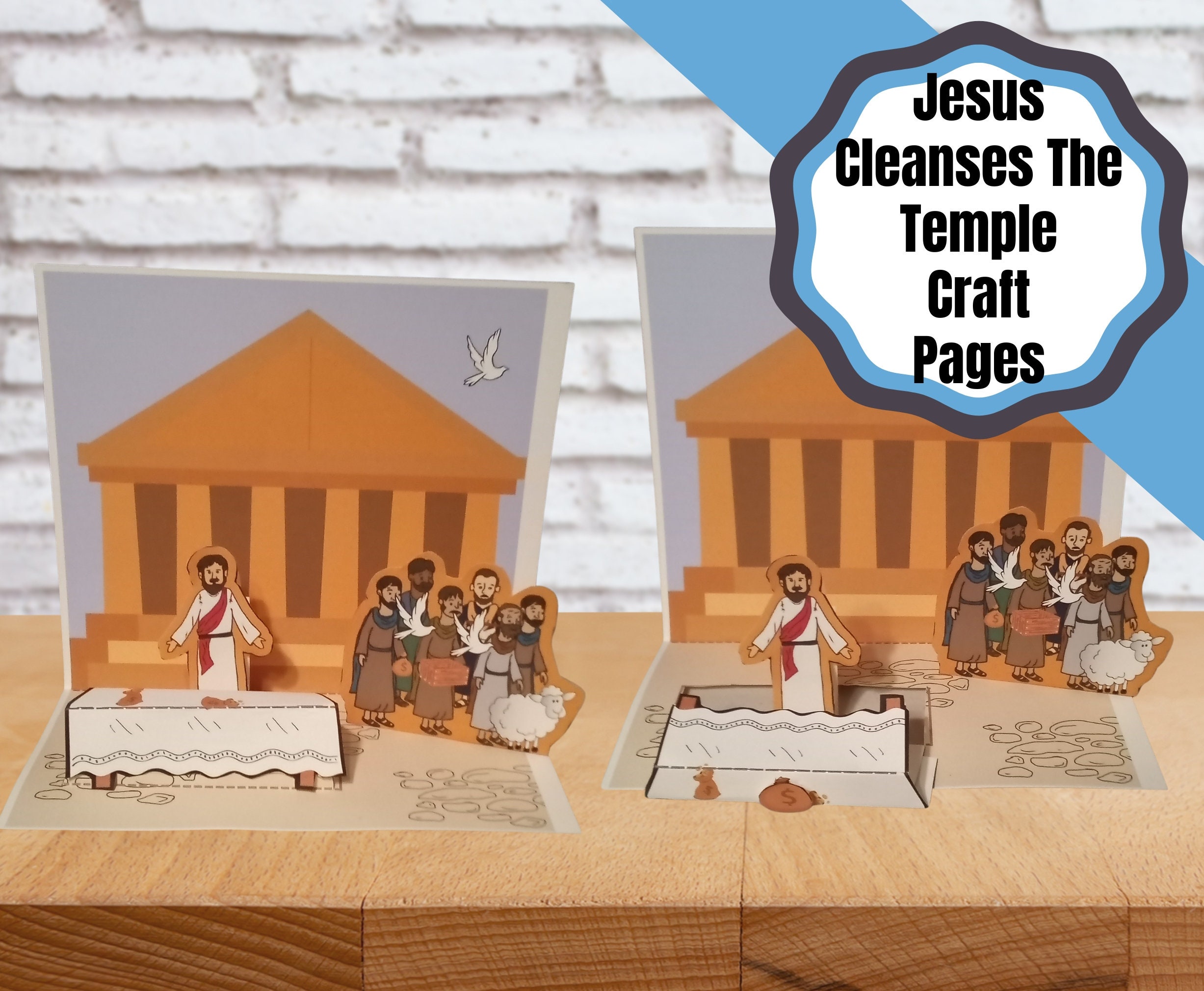 Printable, Jesus Cleanses the Temple Craft, Coloring, Scripture Pages ...