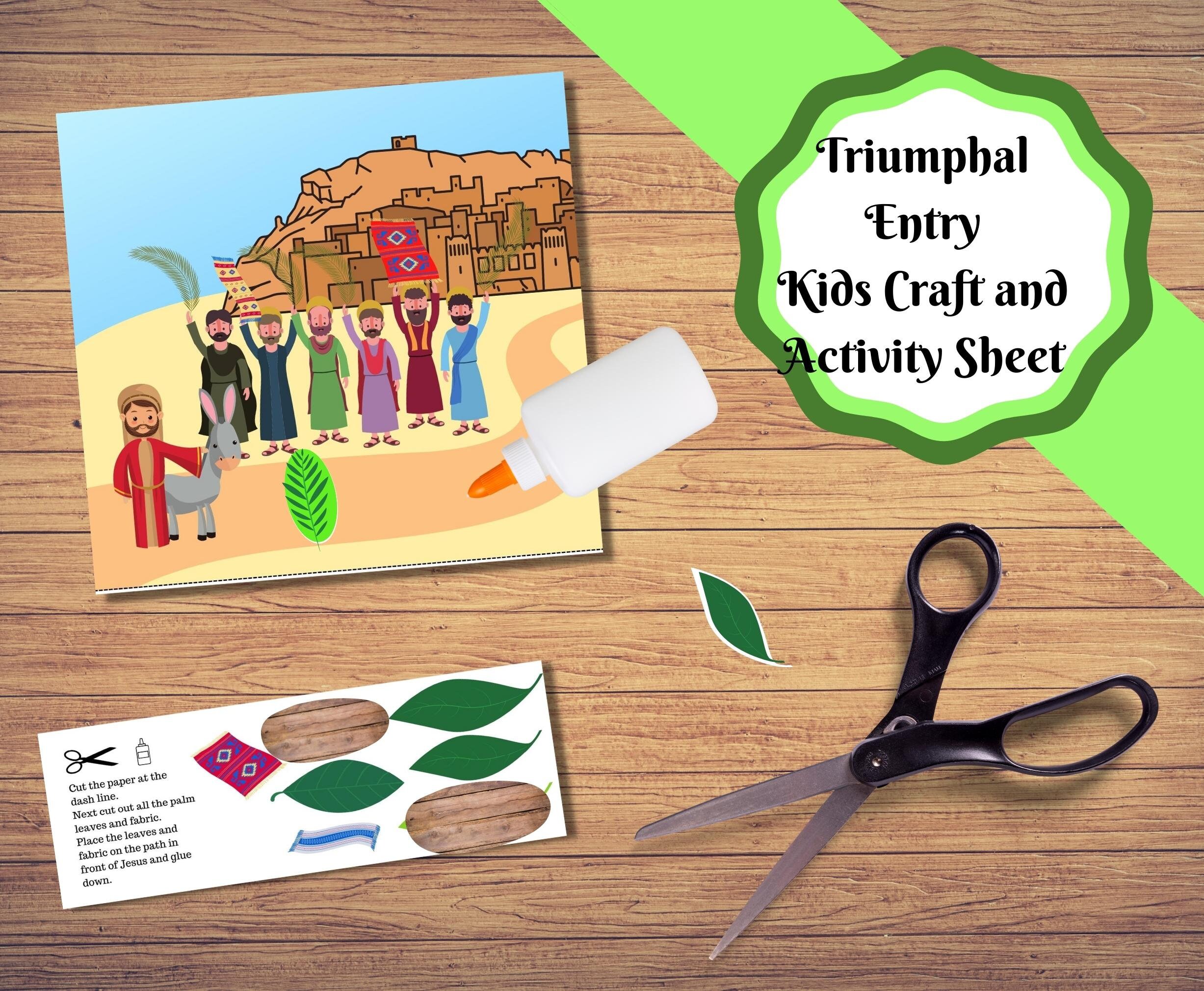 Triumphal Entry Activity Sheets Palm Sunday Craft Jesus - Etsy
