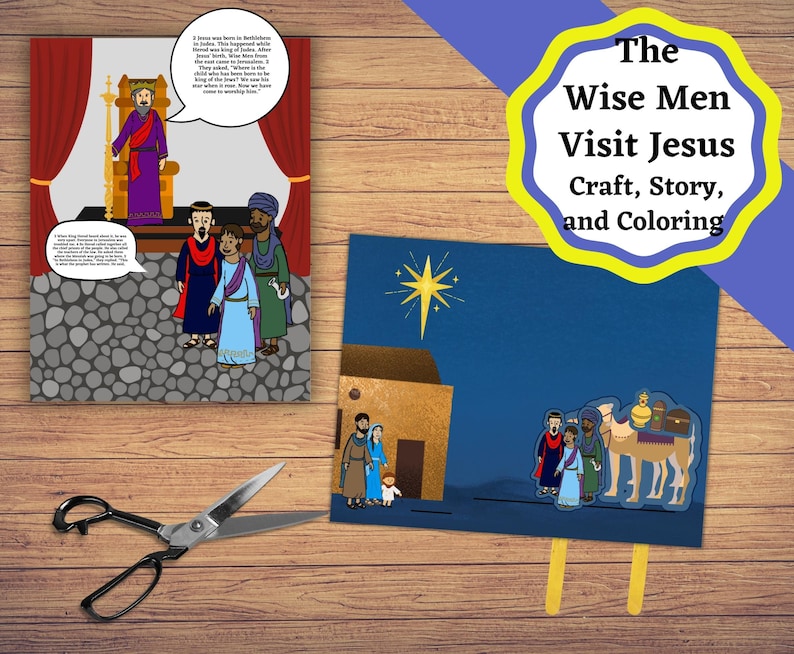 Printable Wise Men Visiting Jesus, Crafts, Story, Activity, and ...