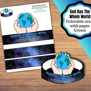 God Has the World in His Hands. Kids Bible Craft for God Having the ...