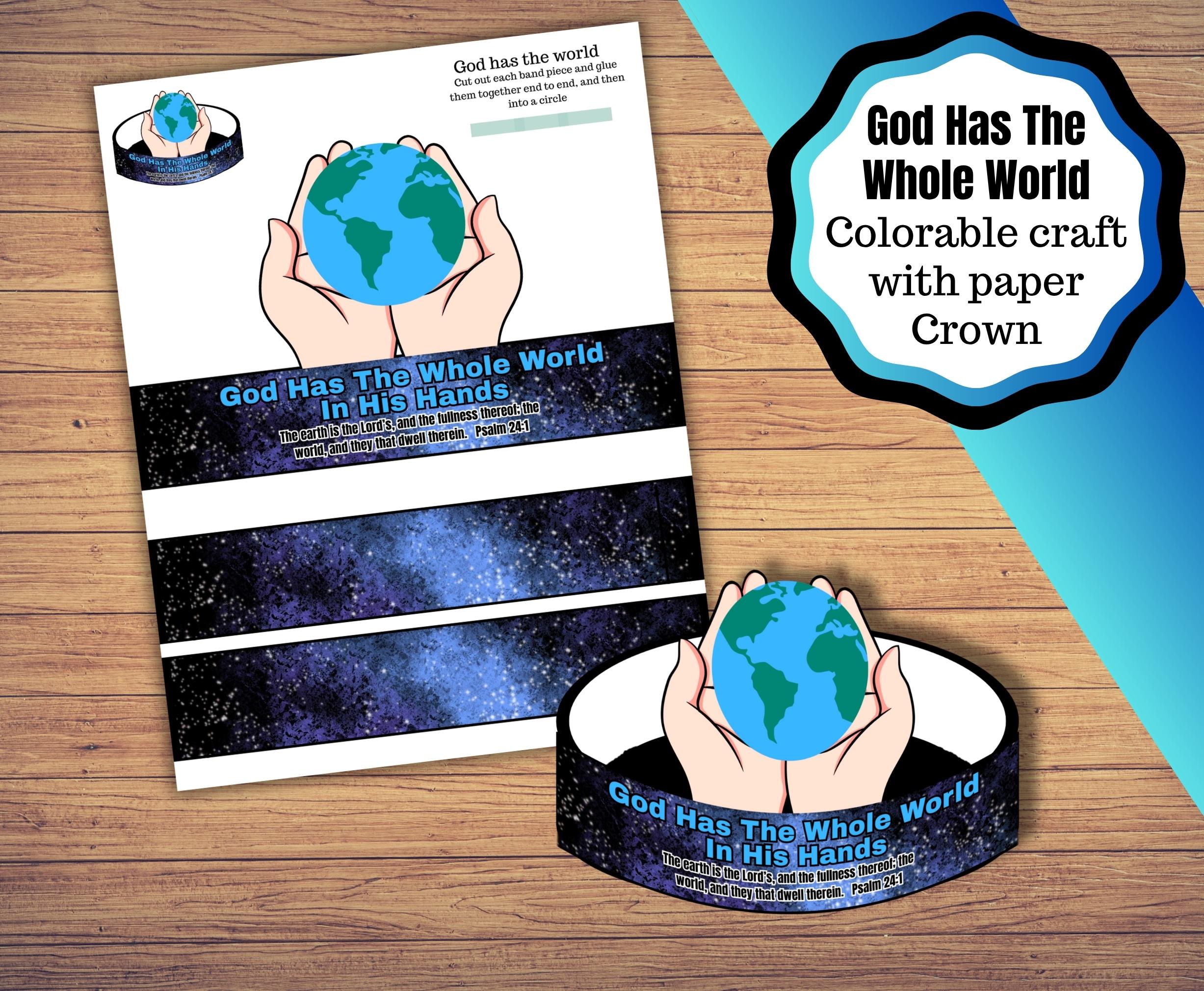 God Has the World in His Hands. Kids Bible Craft for God Having the ...