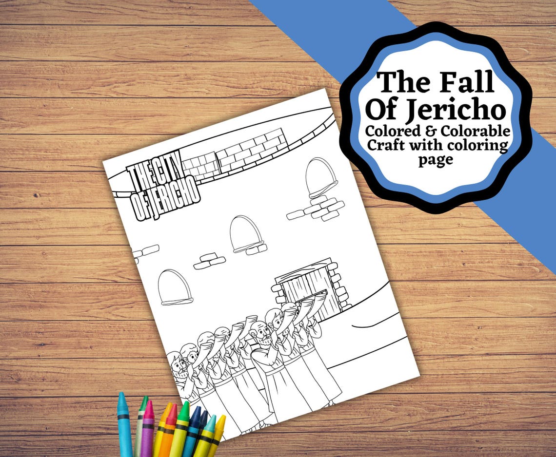 The Fall of Jericho, Jericho Wall Fall Down Bible Craft. Kids Bible ...