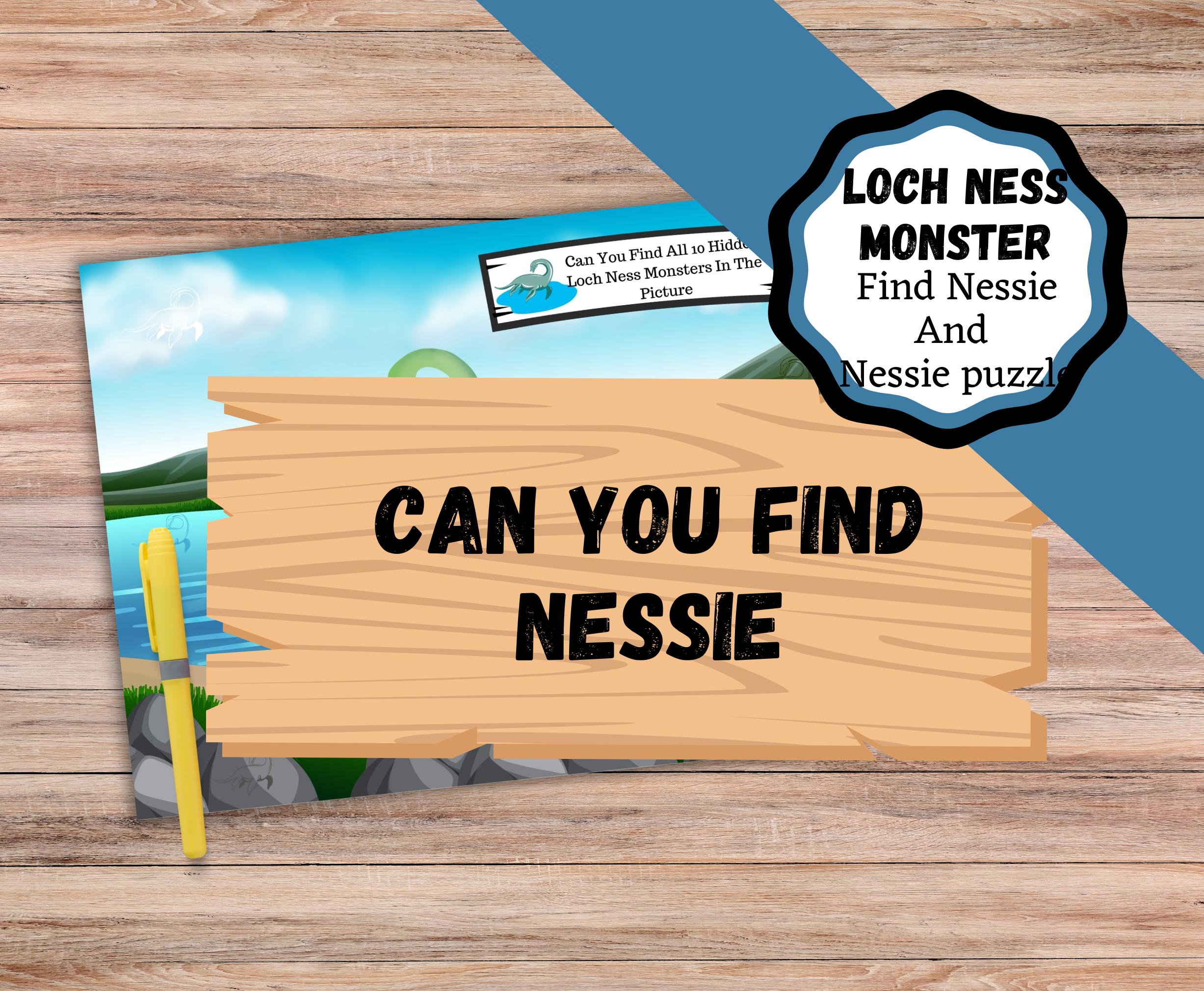 Loch Ness Monster Printable Games, Find the Hidden Nessie, and a Cut a ...