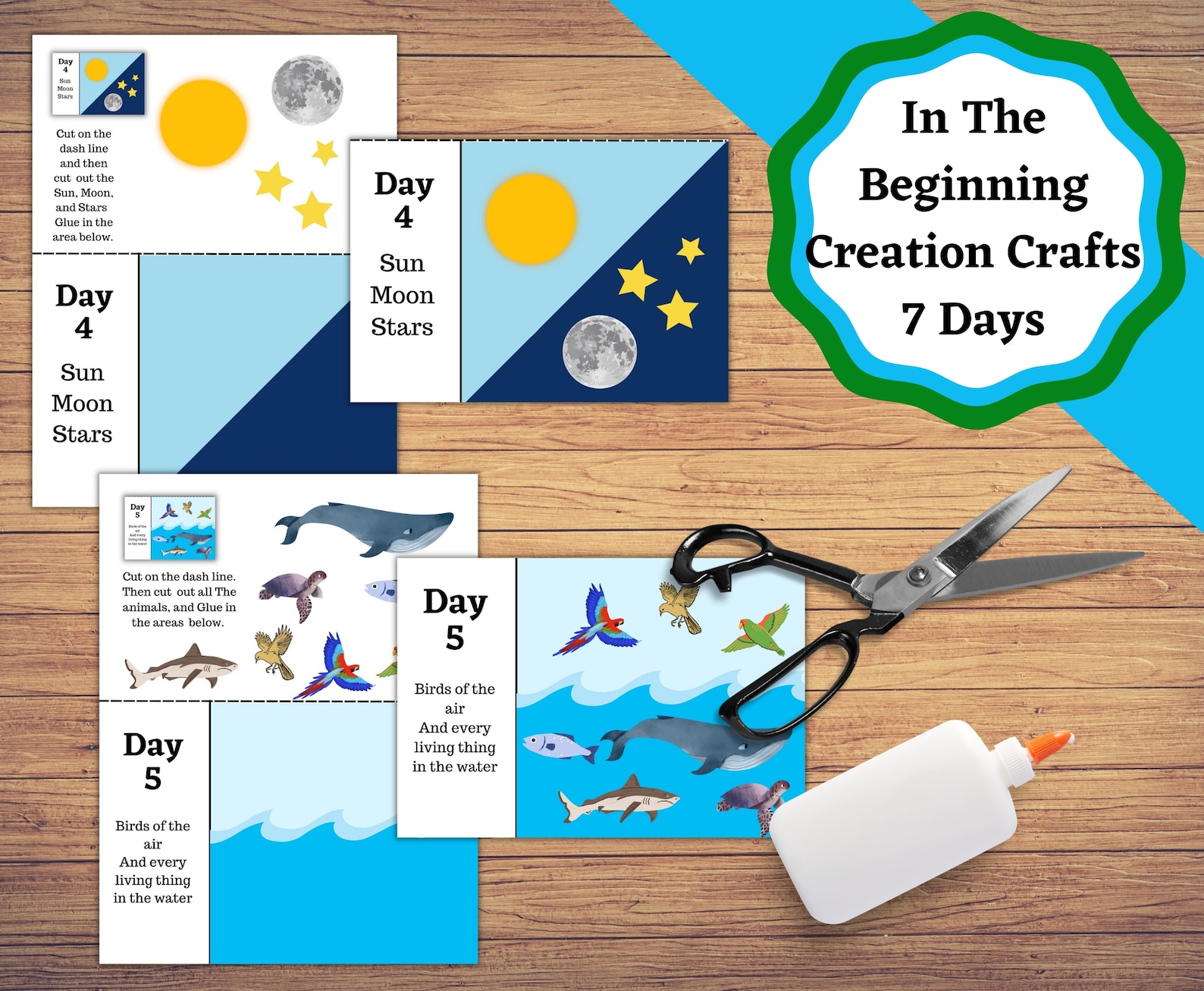 Printable Creation Crafts for Each Day. Seven Day Crafts for Teaching ...