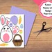 Easter Bunny Kids Paper Craft, Printable Kids Easter Project. Bunny DIY ...