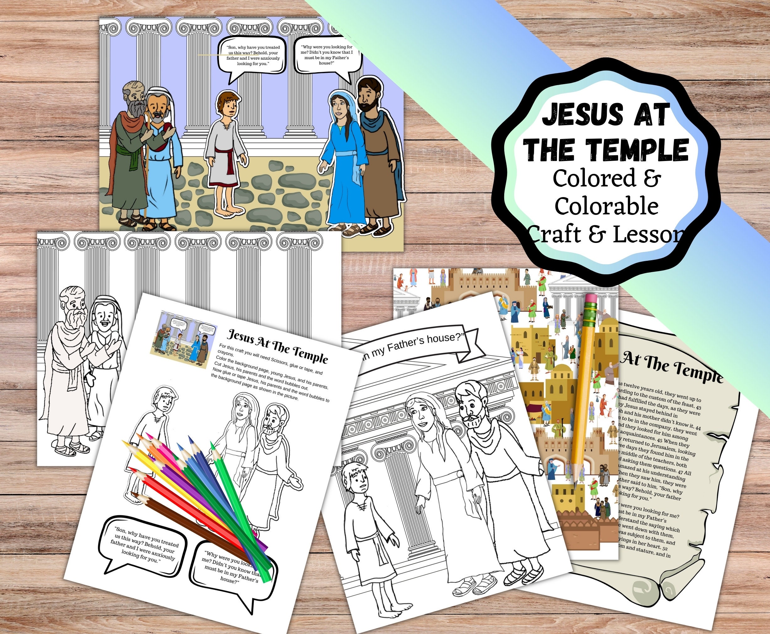 Young Jesus at the Temple, Craft, Where's Jesus, Scripture, and ...