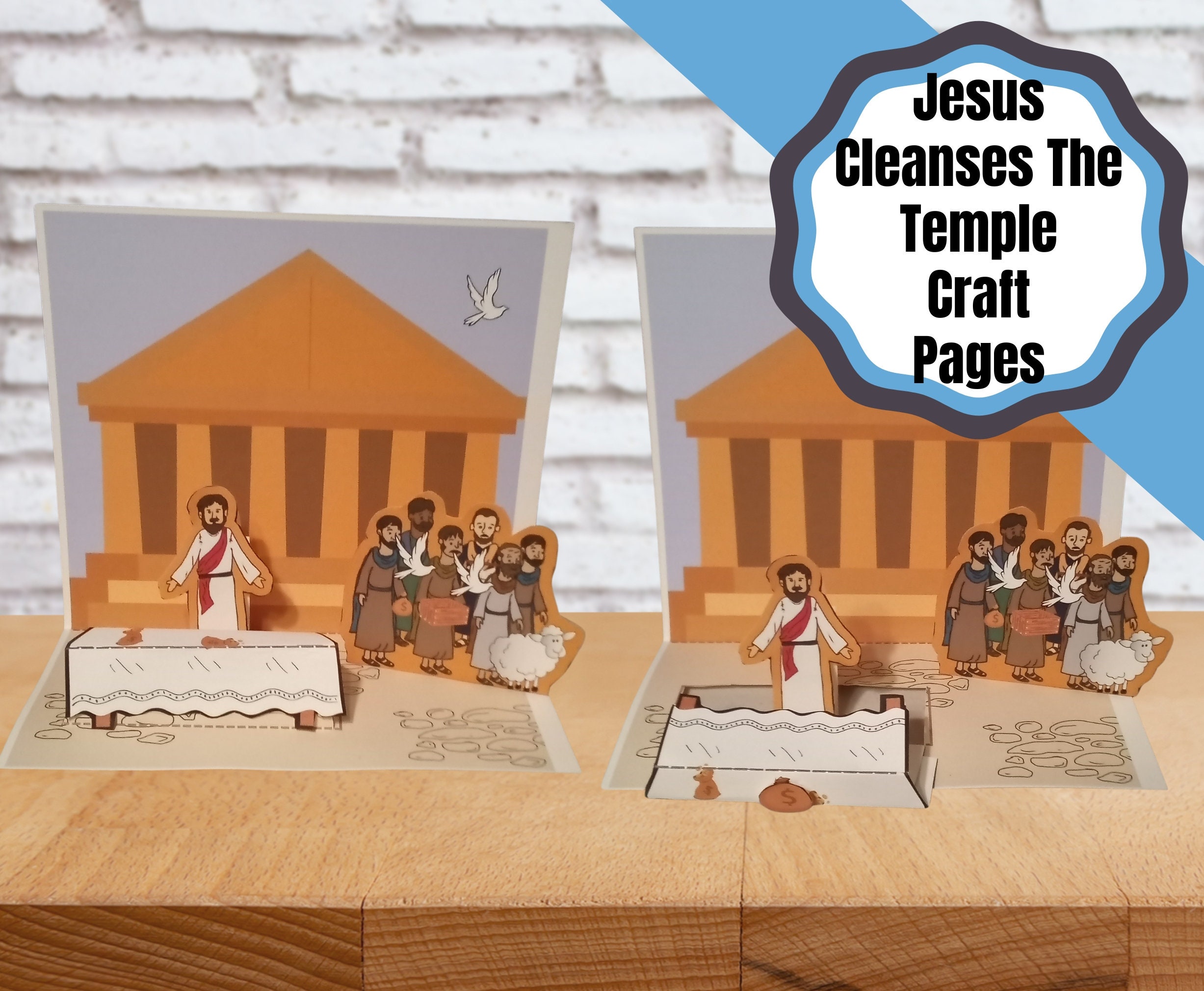 Printable, Jesus Cleanses the Temple Craft, Coloring, Scripture Pages ...