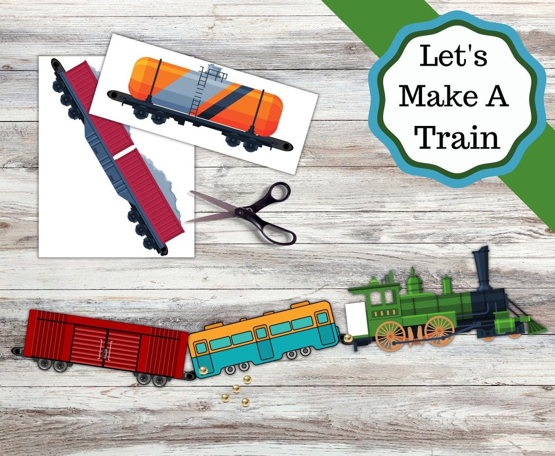 Let's Make a Train, Printable Train and Train Cars Craft. - Etsy
