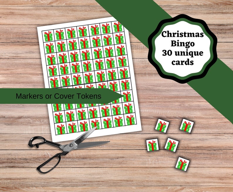 Printable Christmas Bingo Cards, Fun Christmas Bingo Game. Christmas ...