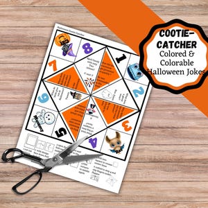 Printable Halloween Cottie-catcher. Colored and Colorable Halloween ...
