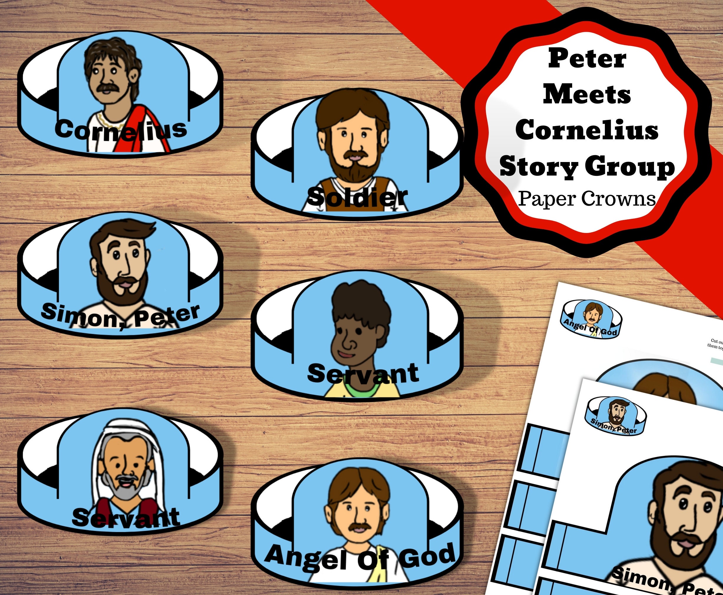 Printable Paper Crown for Telling the Story of Peter Meeting Cornelius ...
