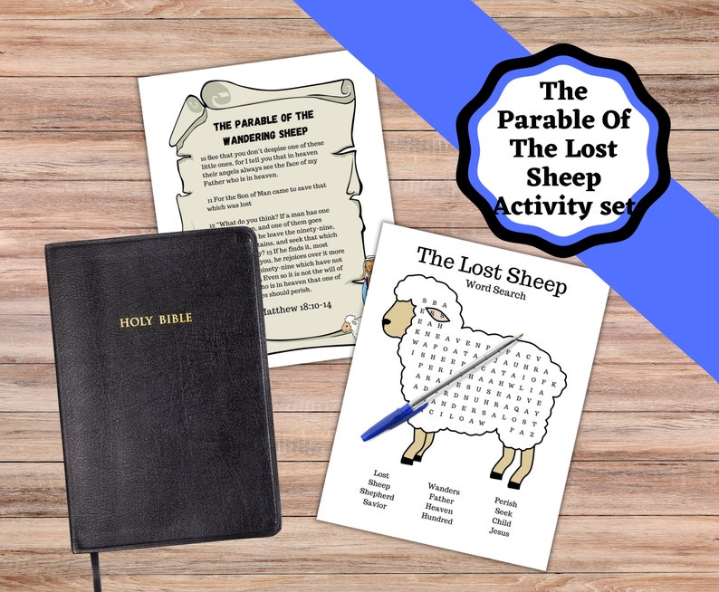 Printable Activity Set for the Parable of the Lost Sheep. Lost Sheep ...