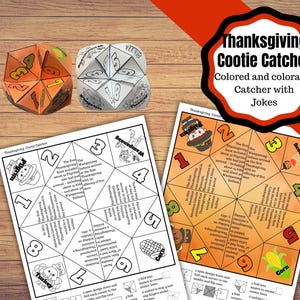 Thanksgiving Cootie Catcher, Fun Fall Craft With Thanksgiving Facts ...