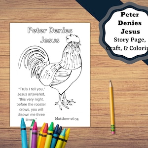 Printable, Peter Denies Jesus. Peter Denies Jesus Three Times Before ...