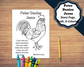 Peter Denying Christ Coloring Pages