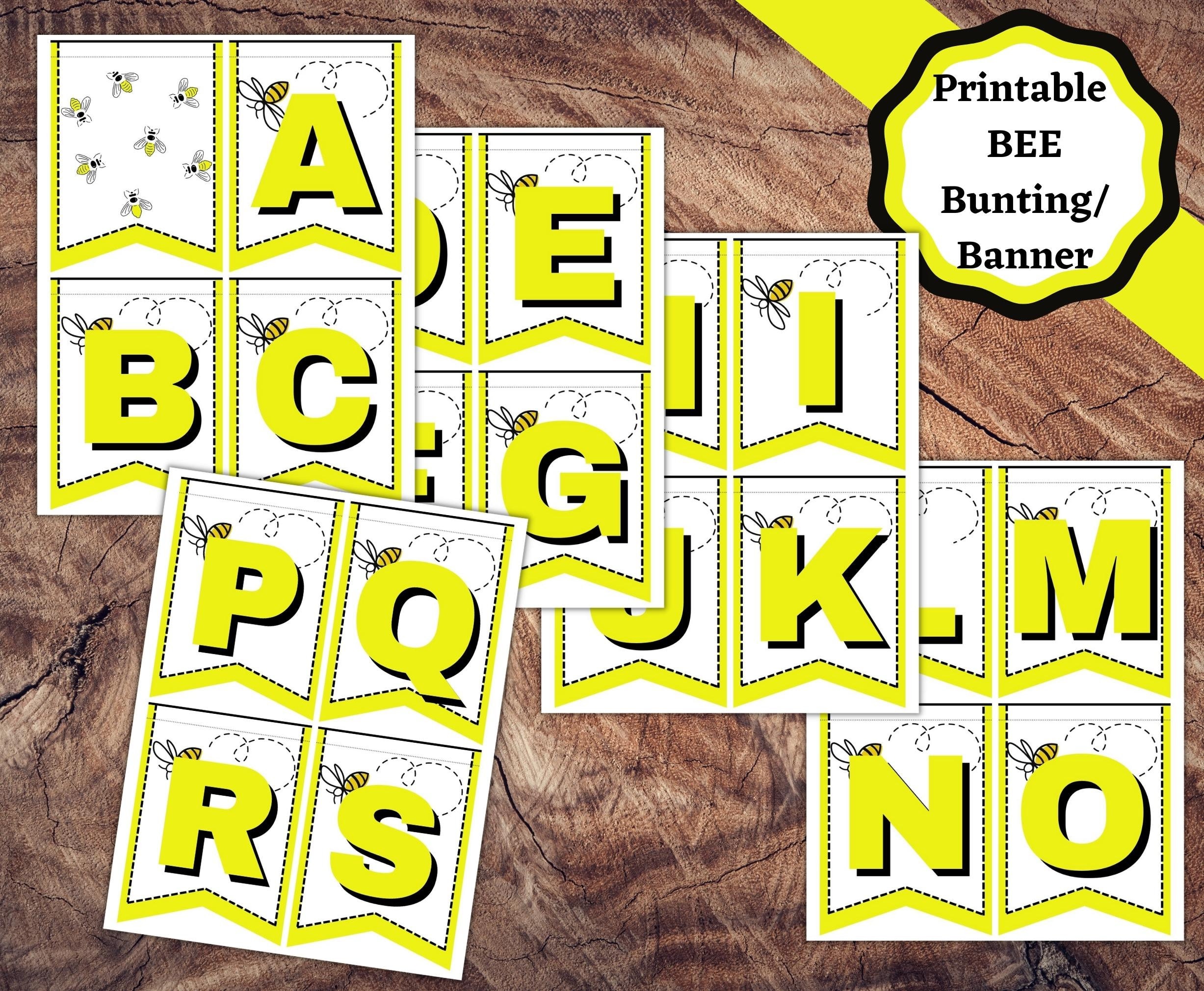 Bee Themed Printable Banner/bunting. Bee Party Banner - Etsy
