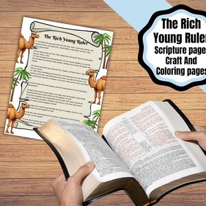 Printable Craft Set for the Story of the Rich Young Ruler, Bible Story ...