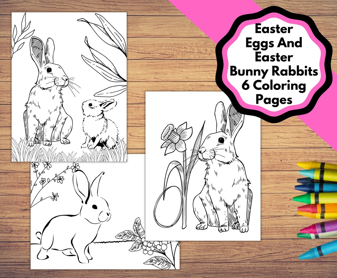 Printable Easter Coloring Sheets, Easter / Spring Coloring for Adults ...