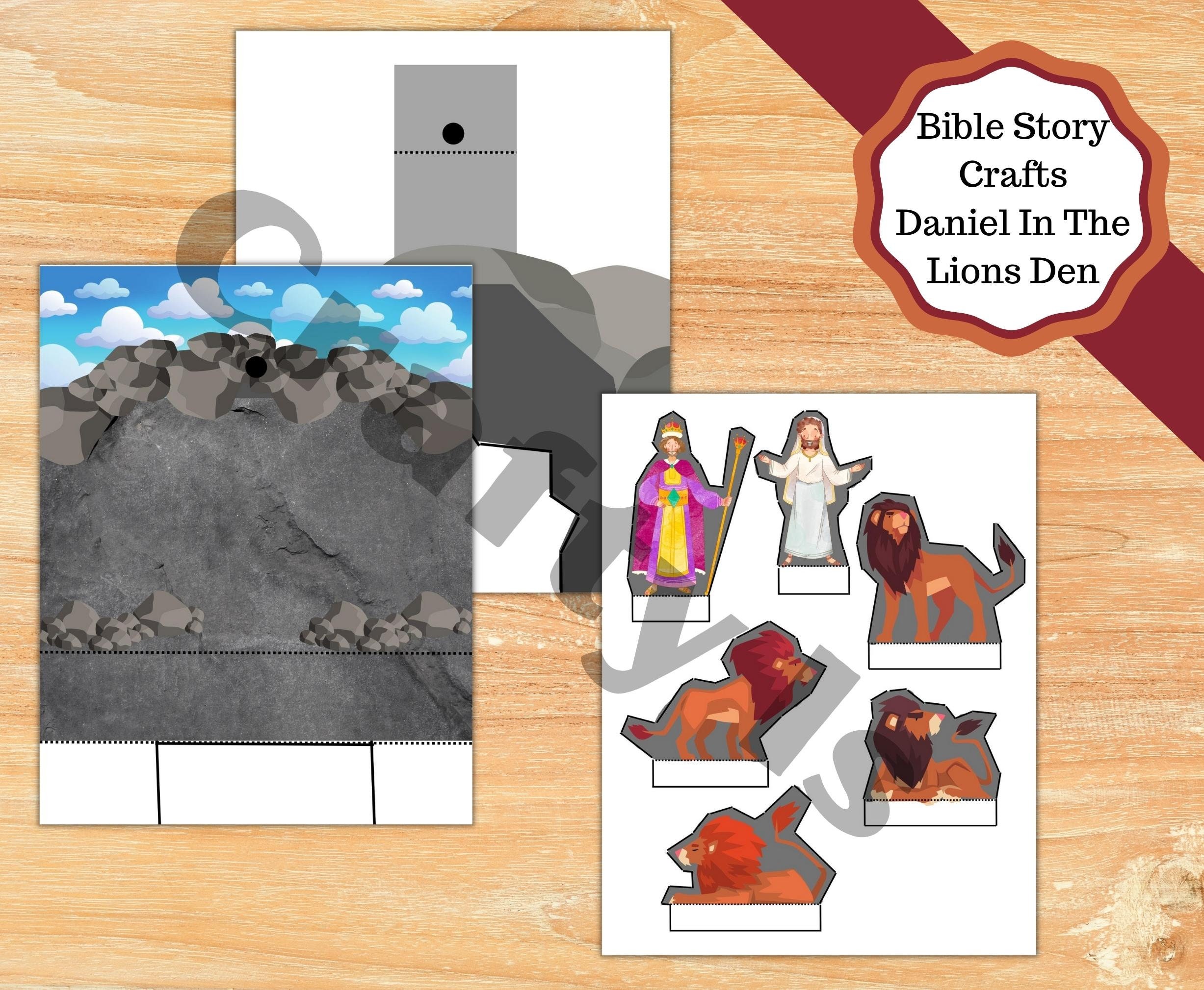 Printable Daniel in the Lions Den Kids Craft. Sunday School Teaching ...