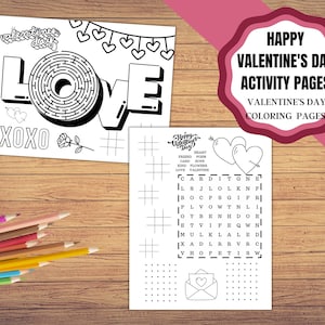 Printable Valentine's Day Activity Sheets, Valentines Day Maze, Word ...