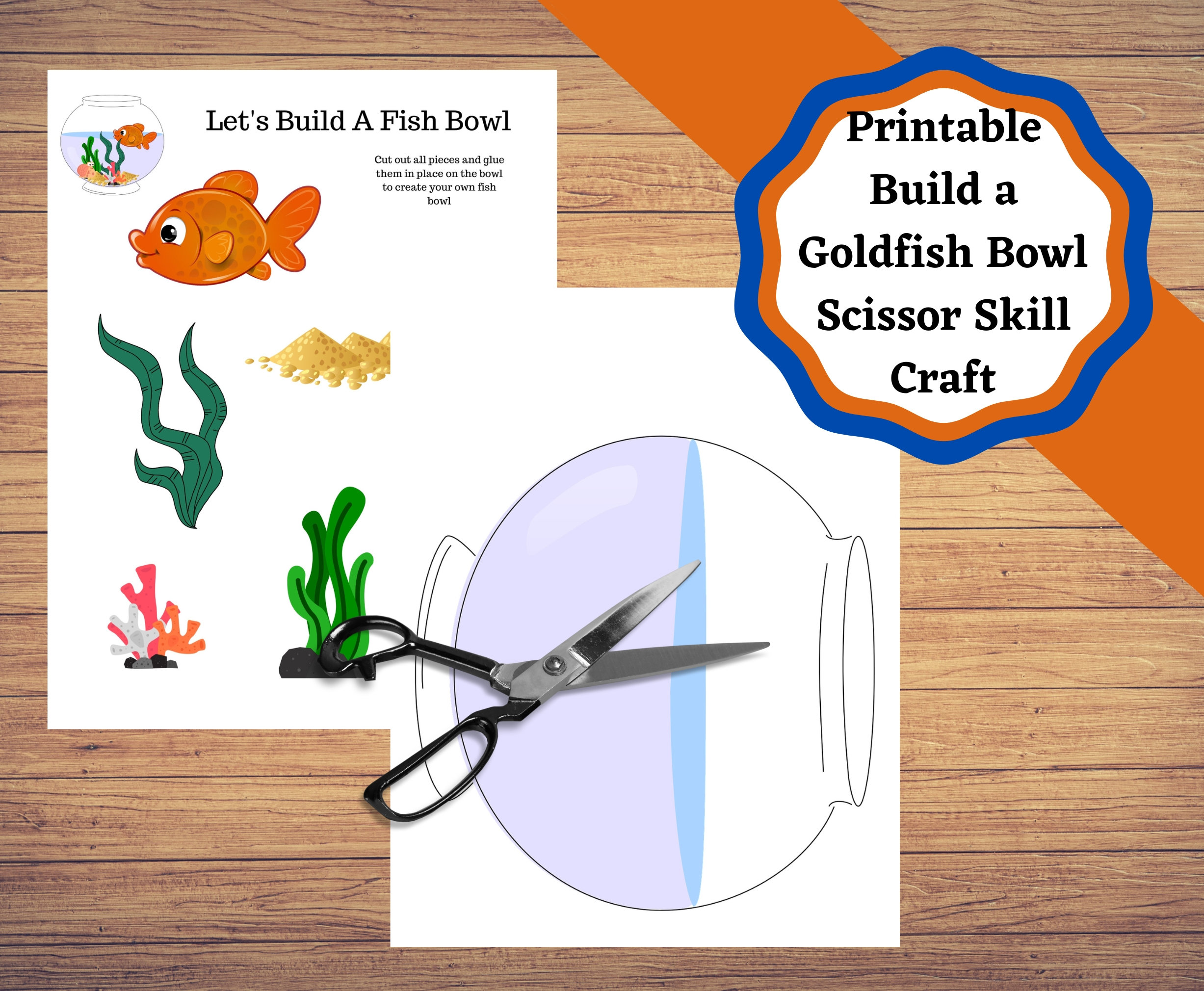 Printable Build a Fish Bowl. Kids Craft Printable Goldfish Bowl ...
