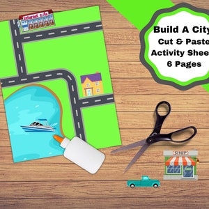 Build a City, Printable Roadways and Pages of Buildings, Cars, Boats ...