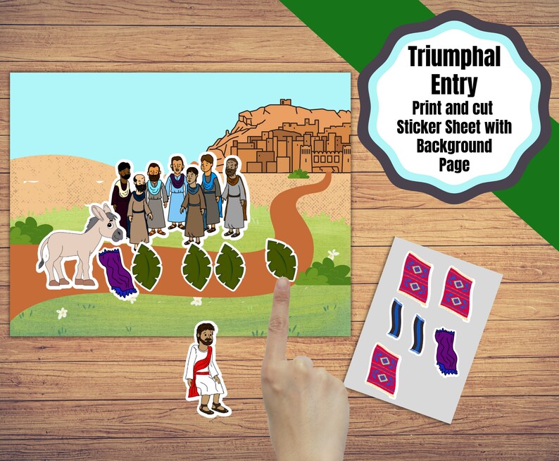 Print and Cut Stickers and Background Page for the Triumphal Entry ...