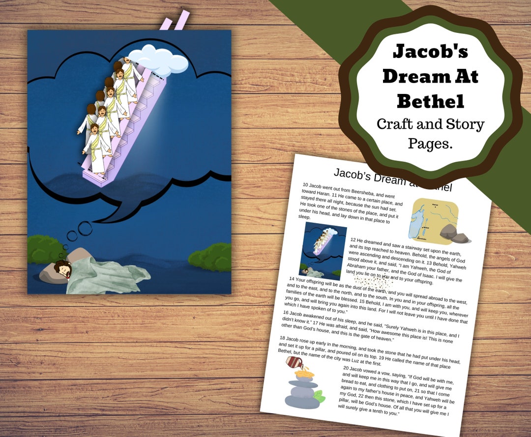Printable Jacobs Dream at Bethel, Craft, Story, and Coloring Pages ...