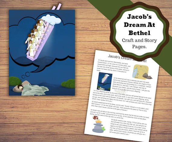 Jacobs Dream Bible Craft Jacob's Dream Picture Clue Read And Trace