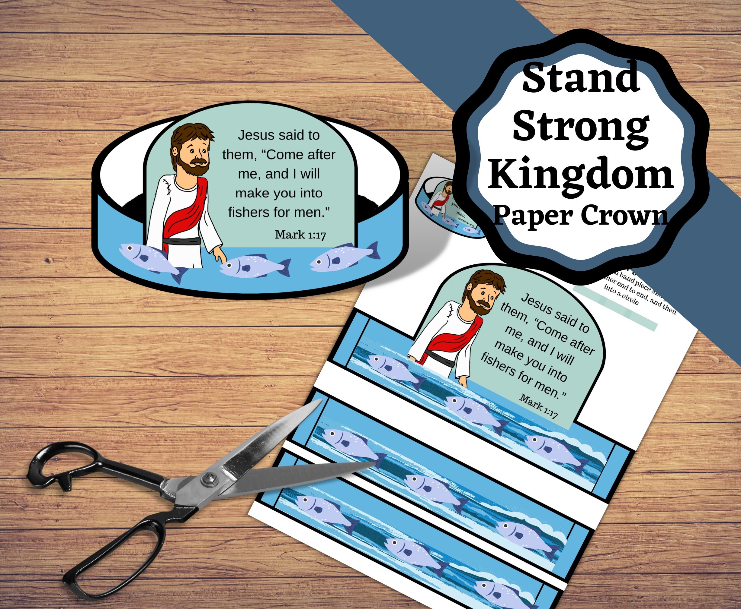 Printable Jesus Said Come With Me, Paper Crowns, Follow Jesus, Fishers ...