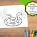 Printable Colorable Snake Craft and Snake Coloring Pages. Color and Cut ...