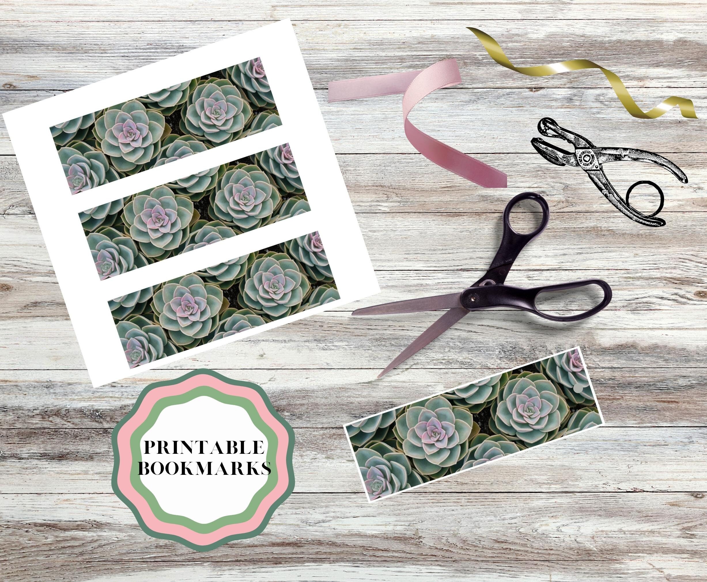 Succulent/cacti Printable Bookmarks. DIY Great Gift for Any Reader - Etsy