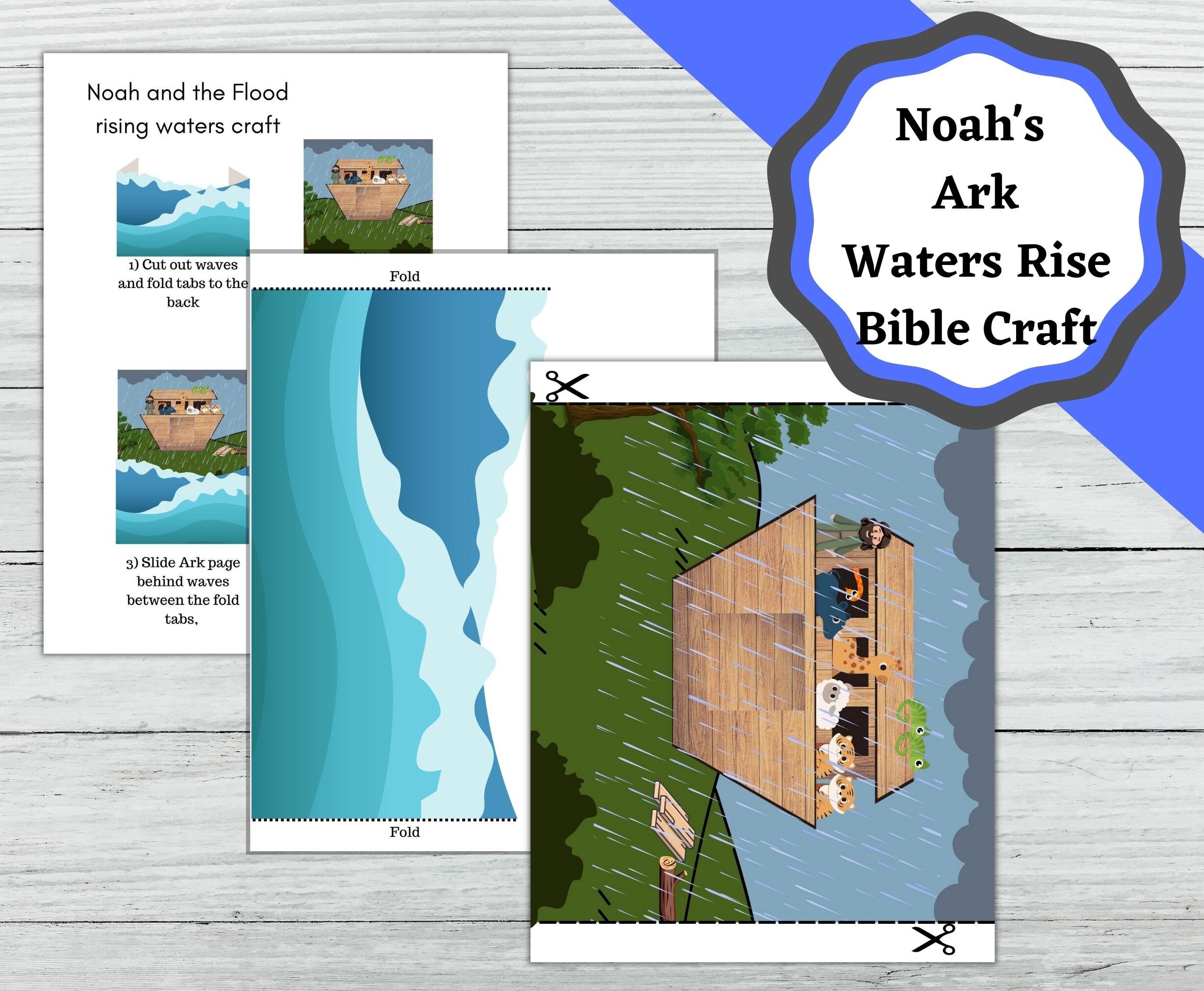 The Great Flood, Flood Waters Rising. Printable Noah's Ark and the ...