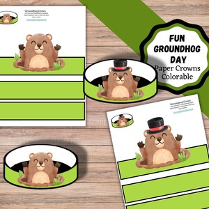 Printable Paper Crowns to Celebrate Groundhog Day. Have a Happy ...