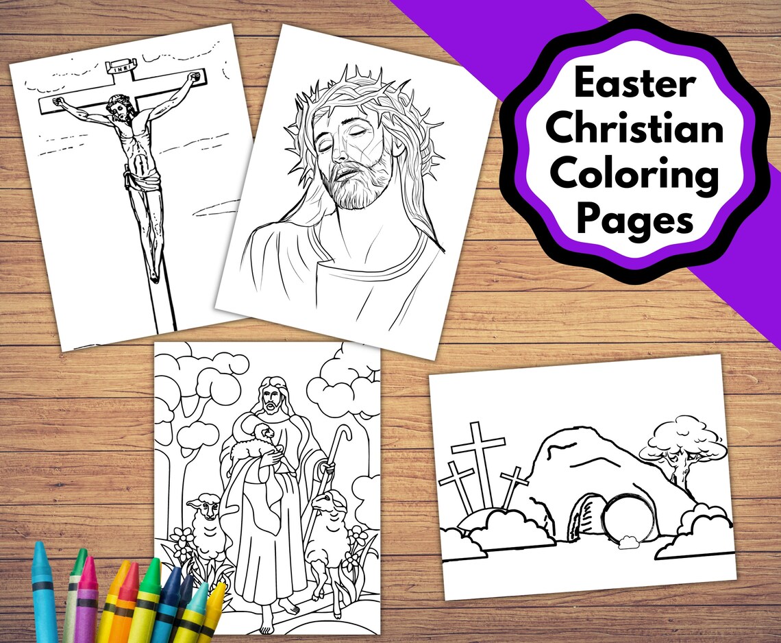 Printable Easter Coloring Sheets, Christian Coloring Pages, Church ...