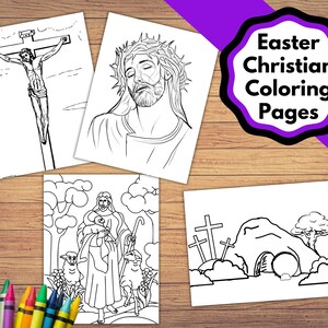 Printable Easter Coloring Sheets, Christian Coloring Pages, Church ...