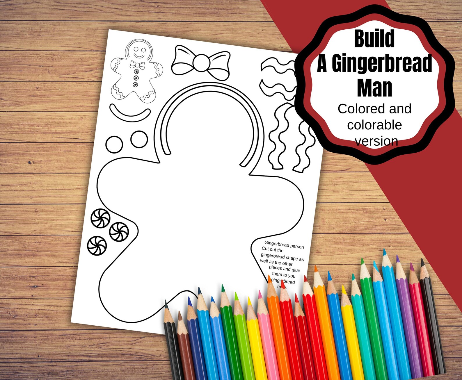 Build Your Own Gingerbread Man. Print and Cut Gingerbread Man in ...