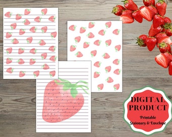 STRAWBERRY LETTER | Printable Envelope | Digital Download - Etsy