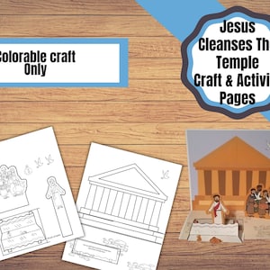 Printable, Jesus Cleanses the Temple Craft, Coloring, Scripture Pages ...