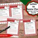 Printable Letter or Wish List to Santa Claus, Full Page, Half Page, and ...