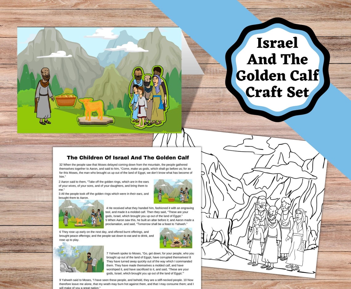 Printable Children of Israel and the Golden Calf Craft Set. Aaron ...