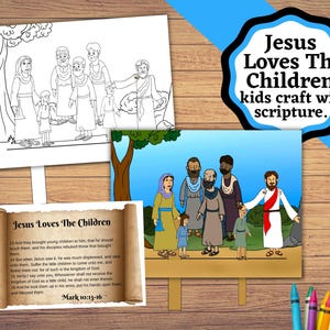 Jesus and Children Mark 10 - Etsy