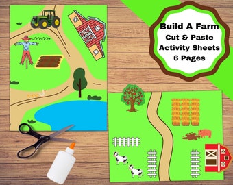 Build a Barnyard Craft (printable Template) / Printable Kids Craft ...