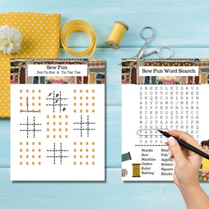 Quilting Word Search, Sewing Themed Word Search and Games, Quilting ...