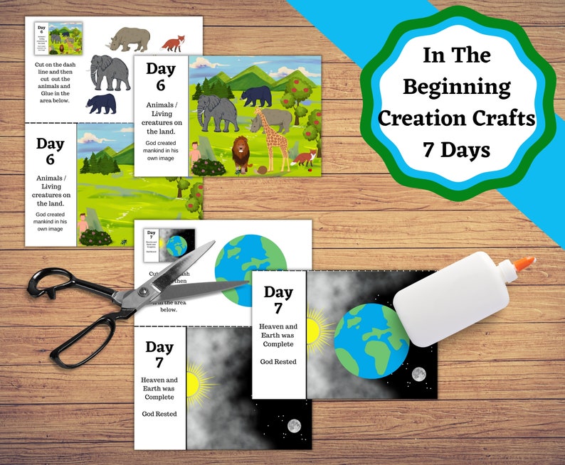 Printable Creation Crafts for Each Day. Seven Day Crafts for Teaching ...