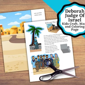 Printable Kids Bible Craft About Deborah the Judge of Israel. Bible ...